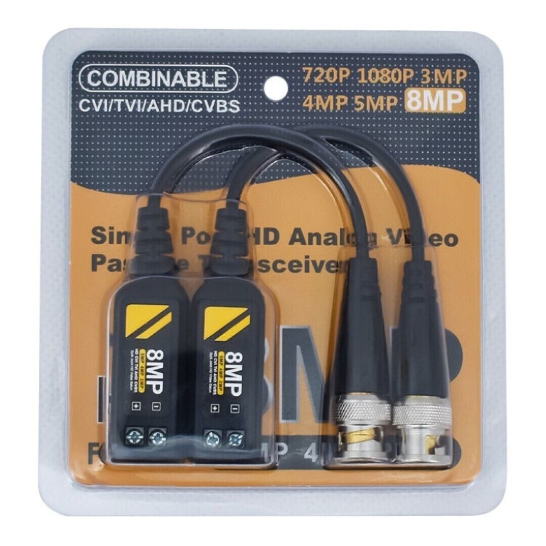 2MP 5MP 8MP 4K HD CCTV Camera Video Balun CAT5 E CAT6 To BNC CVI TVI ...