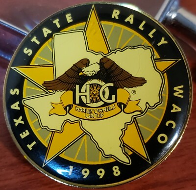 TEXAS STATE RALLY WACO 1998 HOG HARLEY OWNER GROUP PIN VINTAGE | eBay