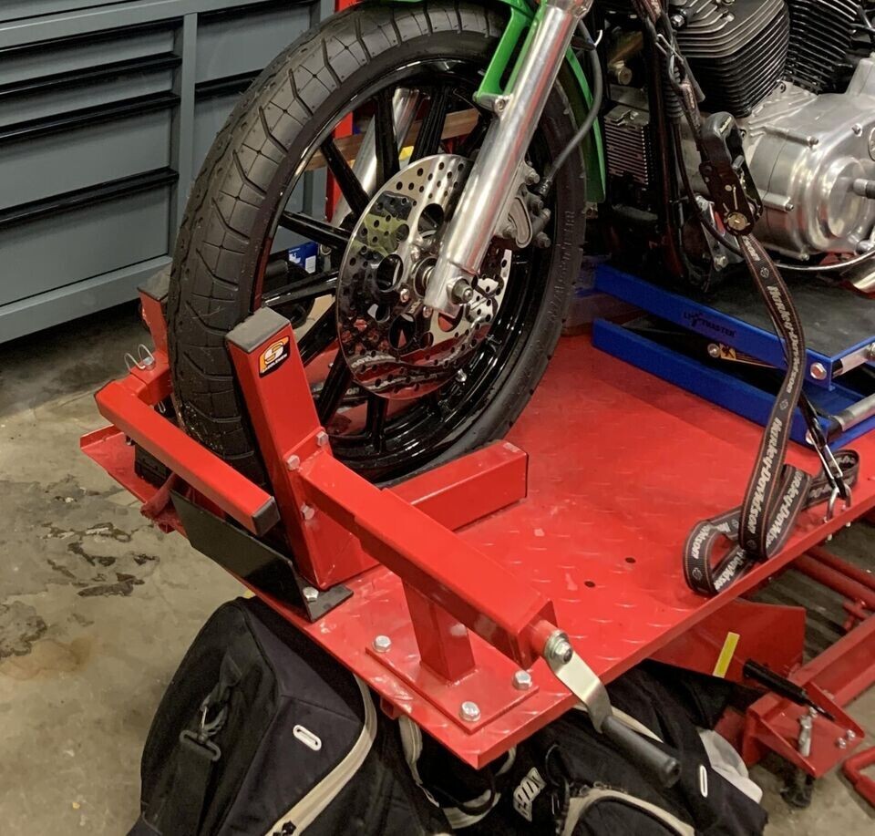 Motorcycle Wheel Vise Wheel Stop Chock Accessory Heavy Duty | eBay