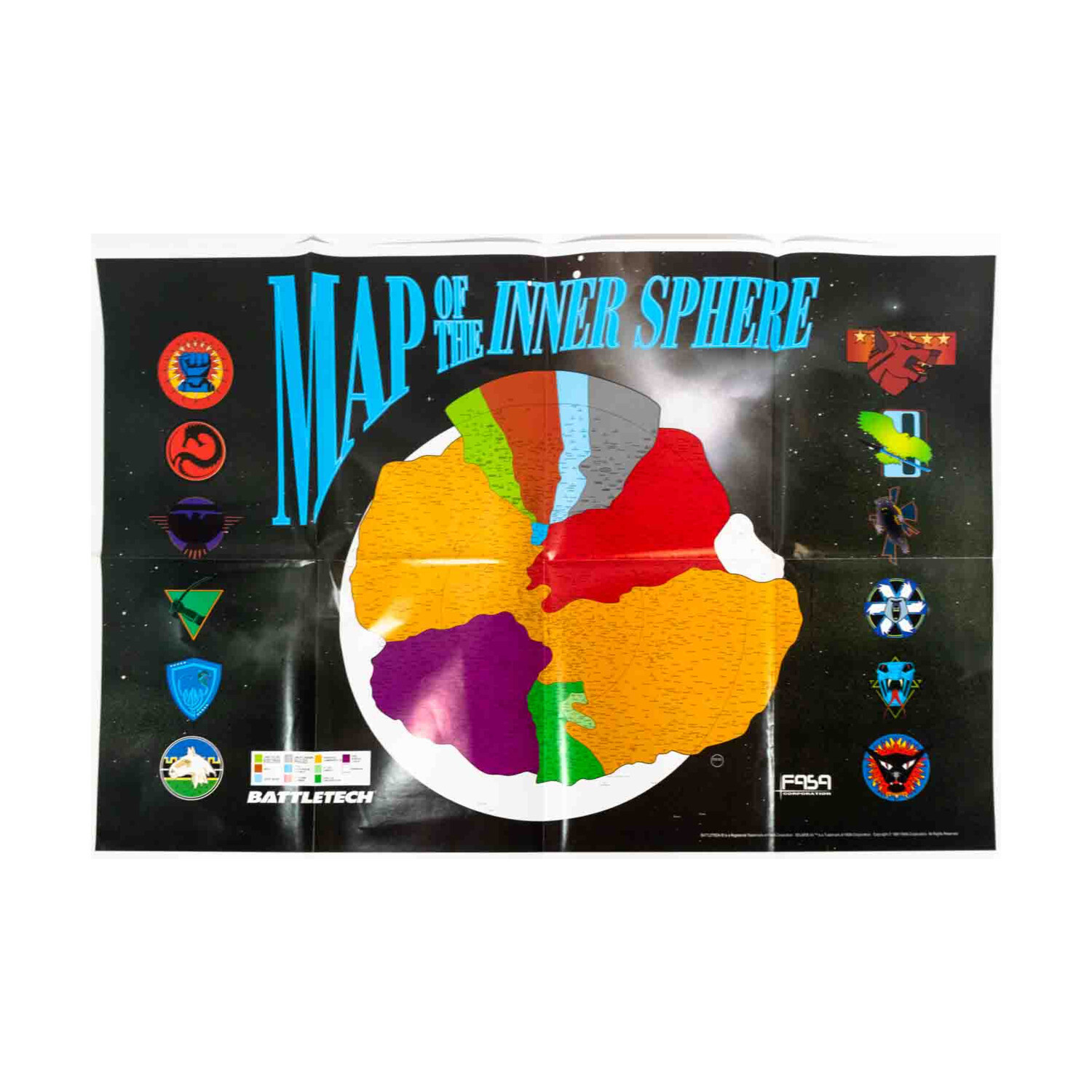 FASA Art Print Map of the Inner Sphere EX | eBay