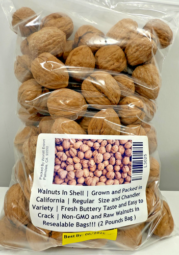 Walnuts in Shell California Fresh Buttery Taste Easy to Crack 2 Pound ...