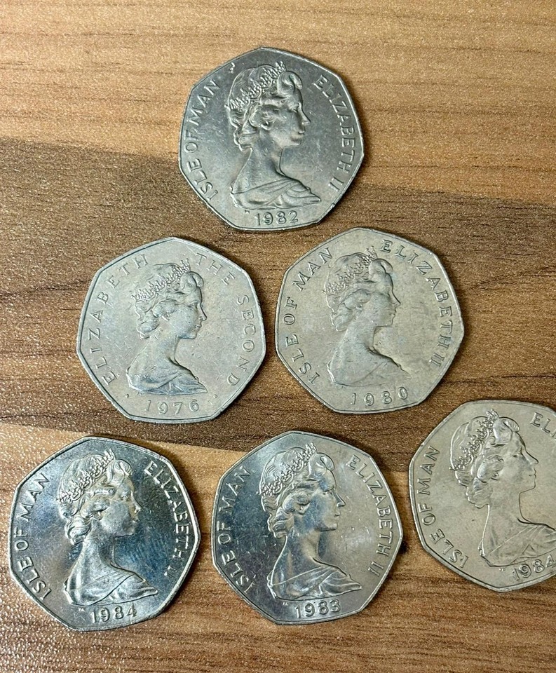 MIXED LOT 6 x OLD COLLECTIBLE FIFTY PENCE 50p COINS 1976 - 1984 | eBay UK