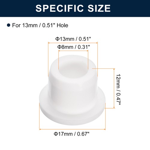 10 Pcs White Plug Holes, T13 Rubber Button Plug for 13mm / 0.51" Hole ...