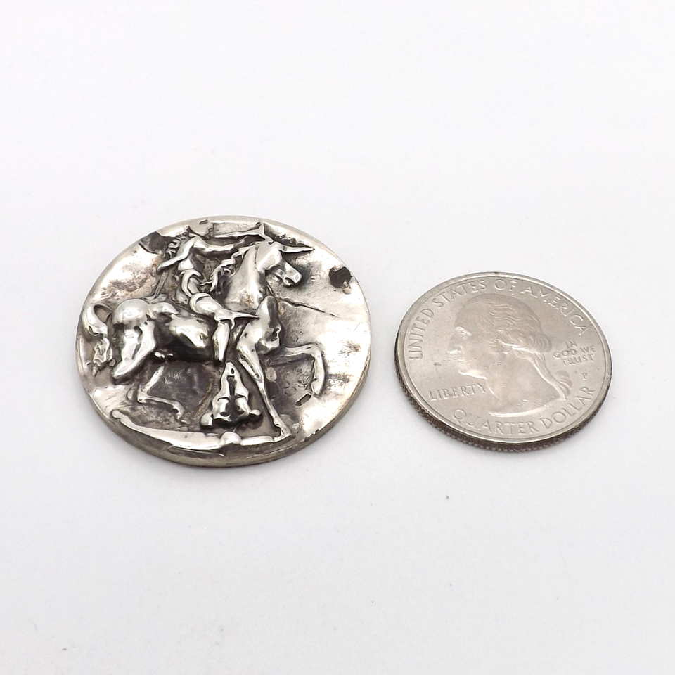 Salvador Dali France Silver Essai Dionysos Unicorn Pallas Athena Medal ...