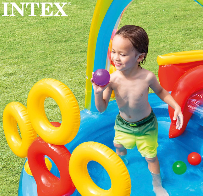 INTEX 57453NP - Rainbow Ring Play Center, Ages 2+, 2.97mx1.93mx1.35m ...