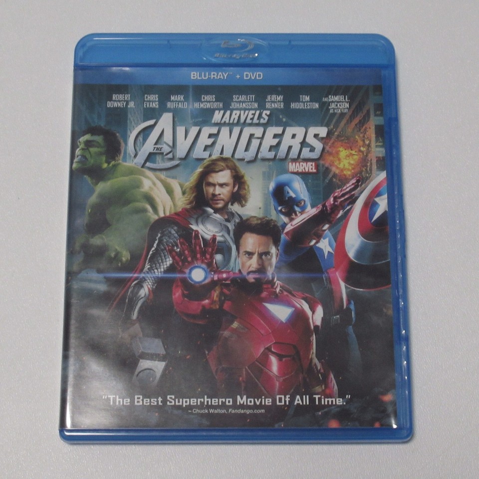 Marvel's The Avengers Blu-Ray DVD Movie Robert Downey Jr. Chris Evans 2 ...