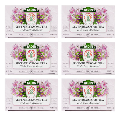 Tadin Siete Azahares (7 Blossoms) Herbal Tea, 24 Bags (6 BOXES) Best by ...