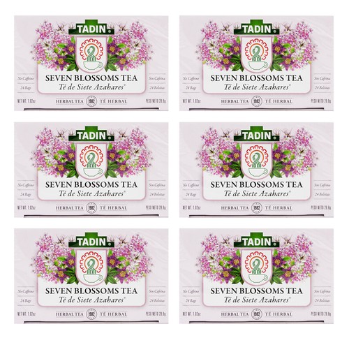 Tadin Siete Azahares (7 Blossoms) Herbal Tea, 24 Bags (6 BOXES) Best by ...