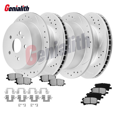 Front + Rear Rotors Brake Pads for Lexus RX330 RX350 RX400h Toyota ...