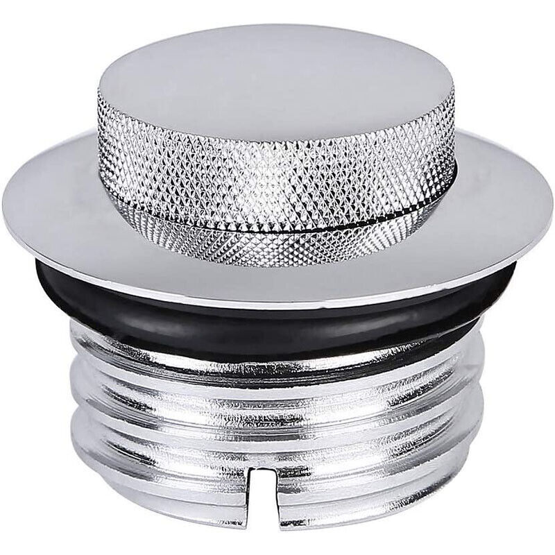 ACCS Chrome Flush Pop Up Reservoir Gas Cap Vented Fuel Tank For Harley ...
