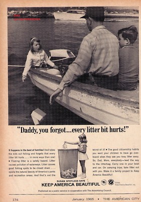1965 "Keep America Beautiful" "Susan Spotlesss Vintage Public Service ...
