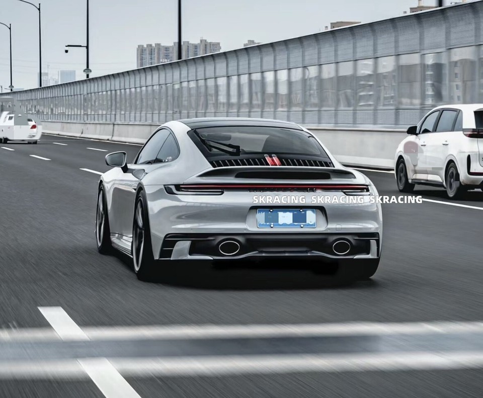 Fits Porsche 911 992 Carrera 2020-2024 Carbon Fiber Rear Trunk Spoiler ...