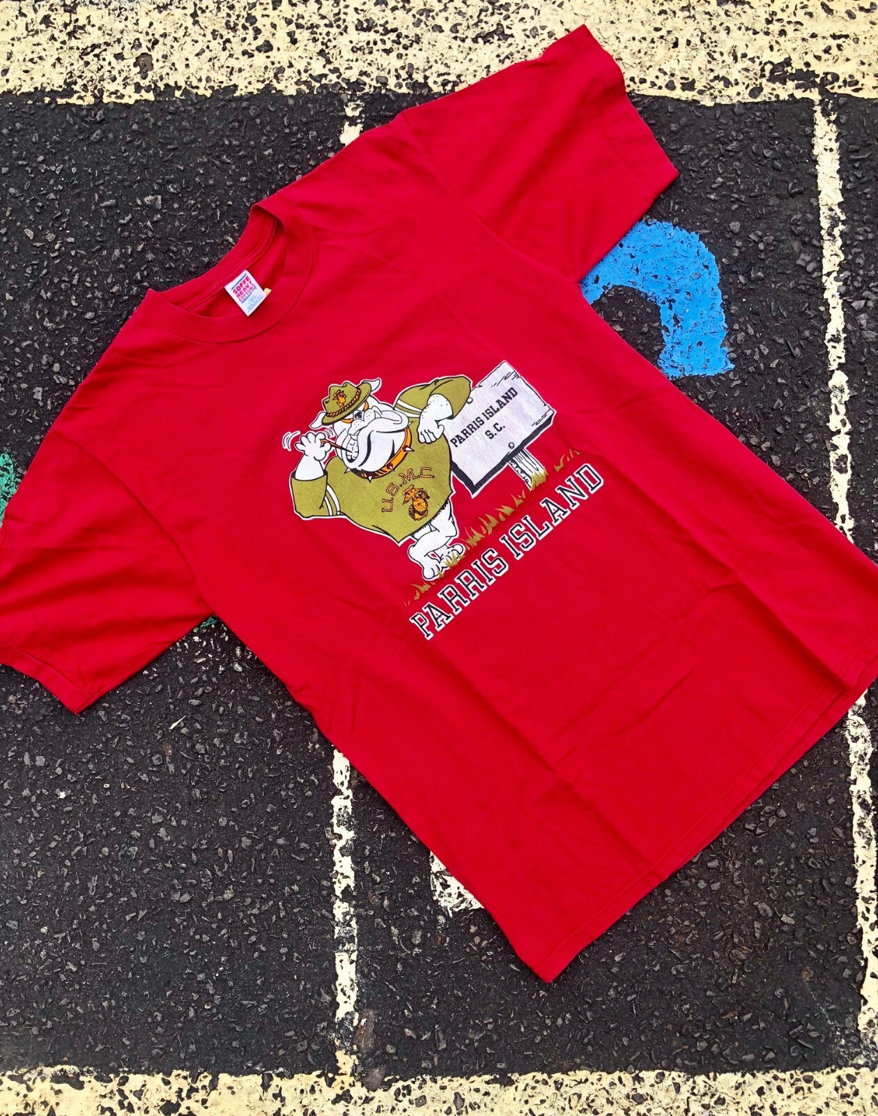 Vintage 80s USMC Marines Parris Island South Carolina… - Gem