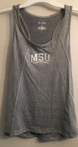 JANSPORT M Michigan State MSU Gray Tank Crewneck College University Top ...