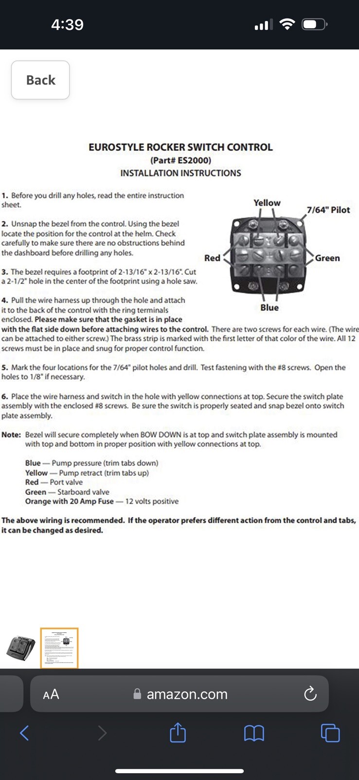 Bennett ES2000 Euro Style Rocker Switch - ES2000 | eBay