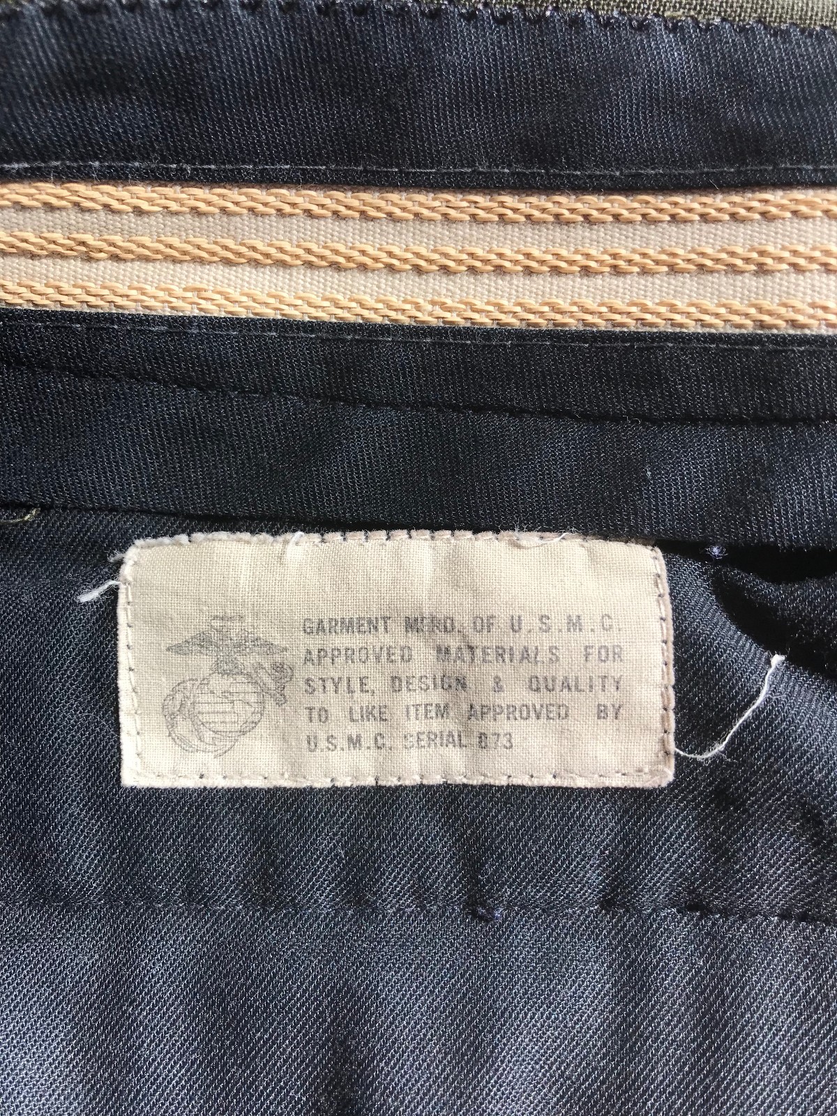 USMC SACO Uniforms Poly/Wool Alpha Green Military Service Pants ...