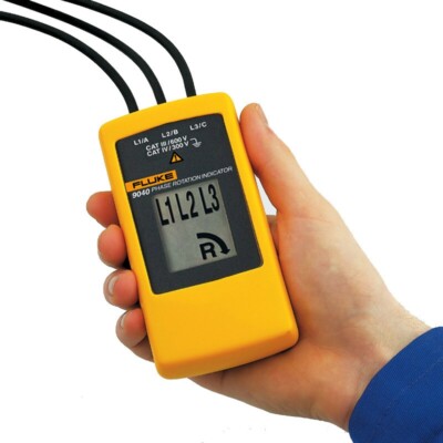 Fluke 9040 3 Phase Rotation Indicator No Battery New Clear LCD display ...