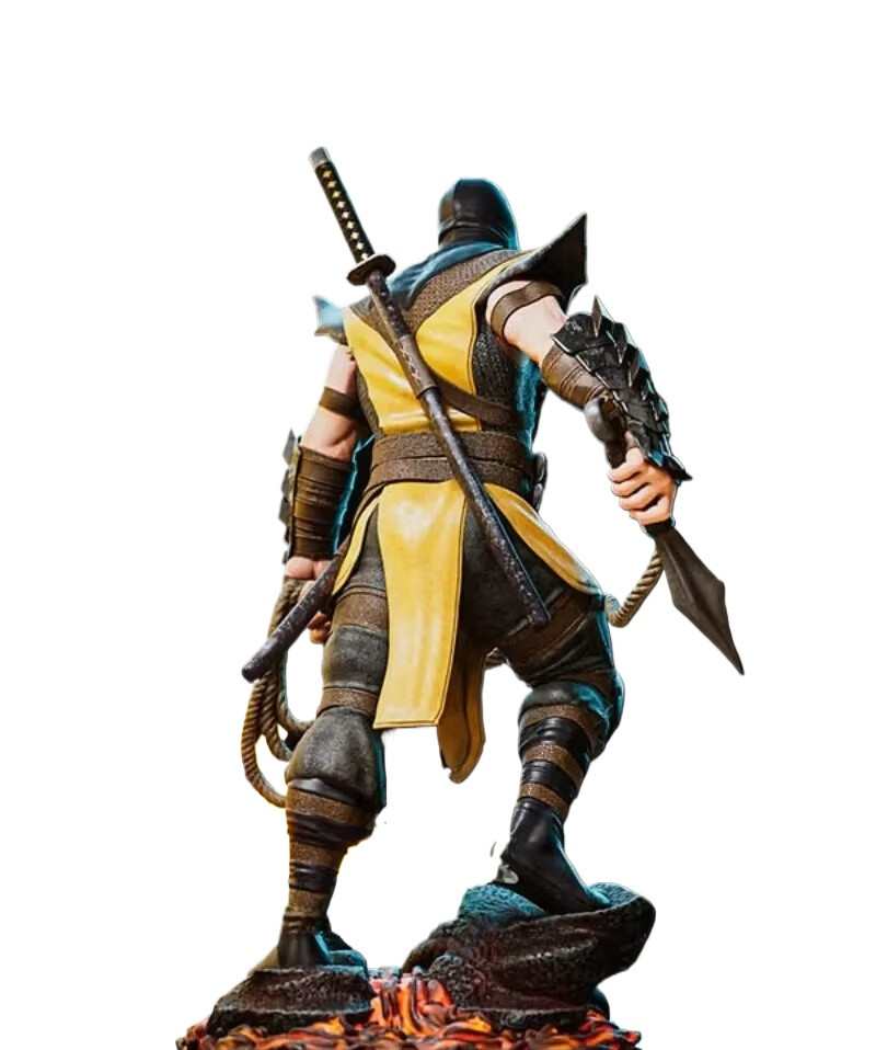 1/24 Resin Figure Model Kit Game Mortal Kombat Scorpion Miniature ...