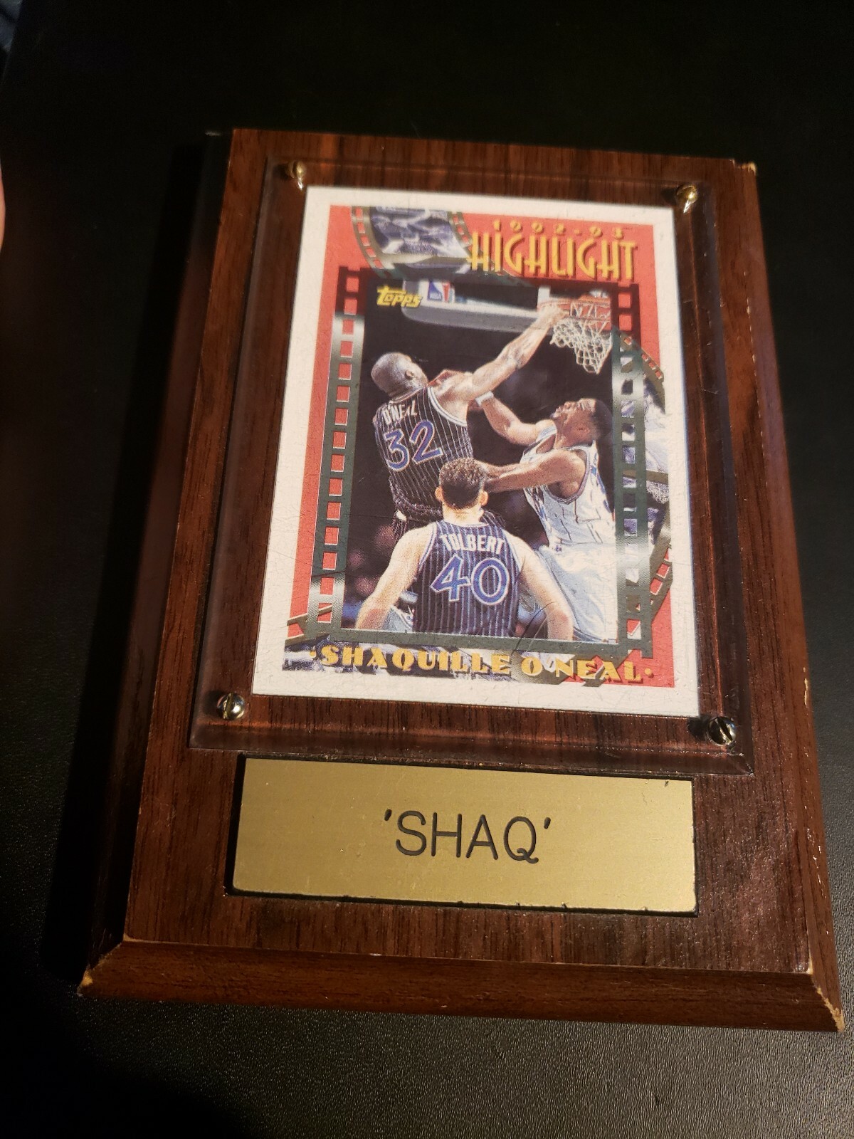 TOPPS 92-93 Shaq NBA Highlight card plaque | eBay