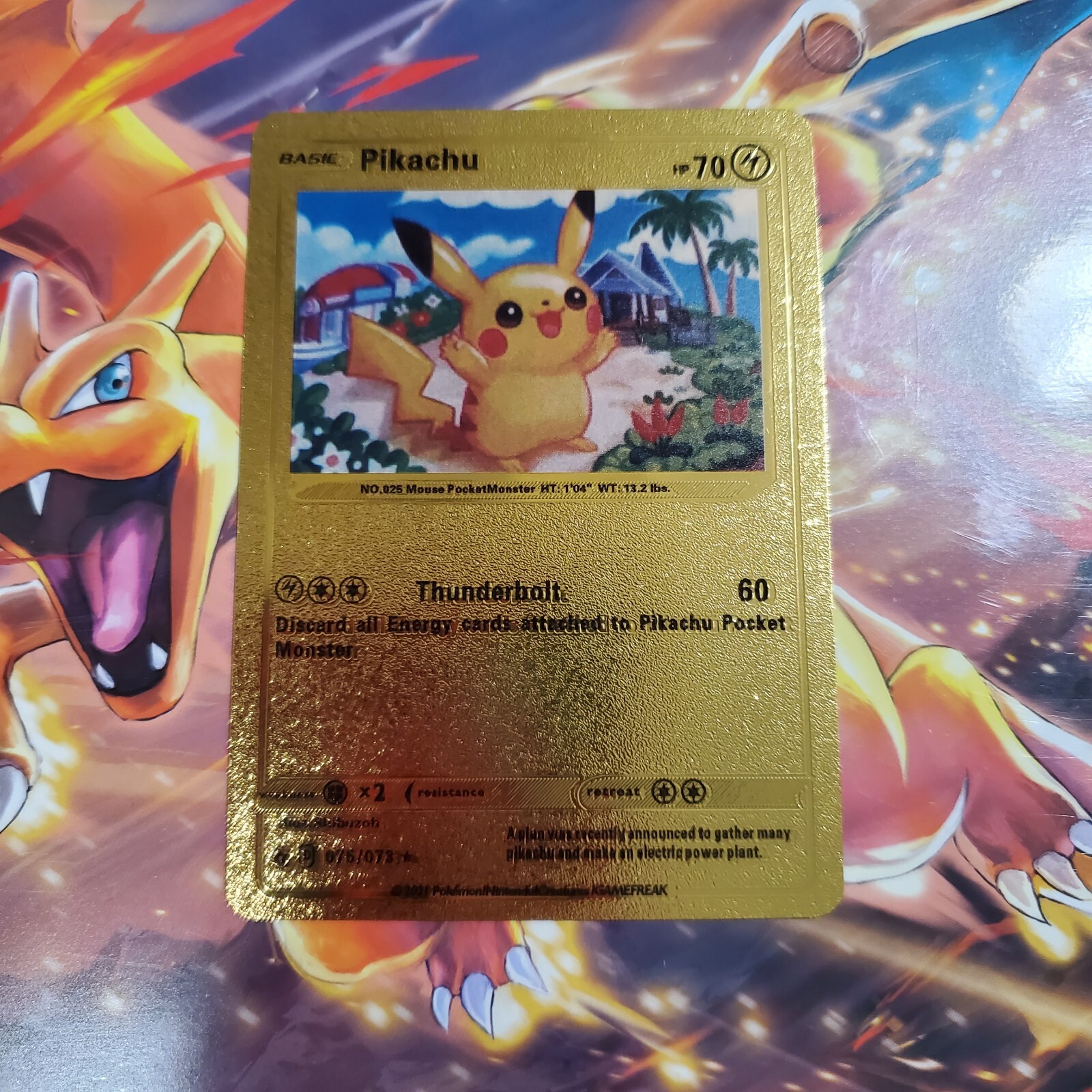 Pokemon-Pikachu-Gold-Foil-Custom-Card Values - MAVIN