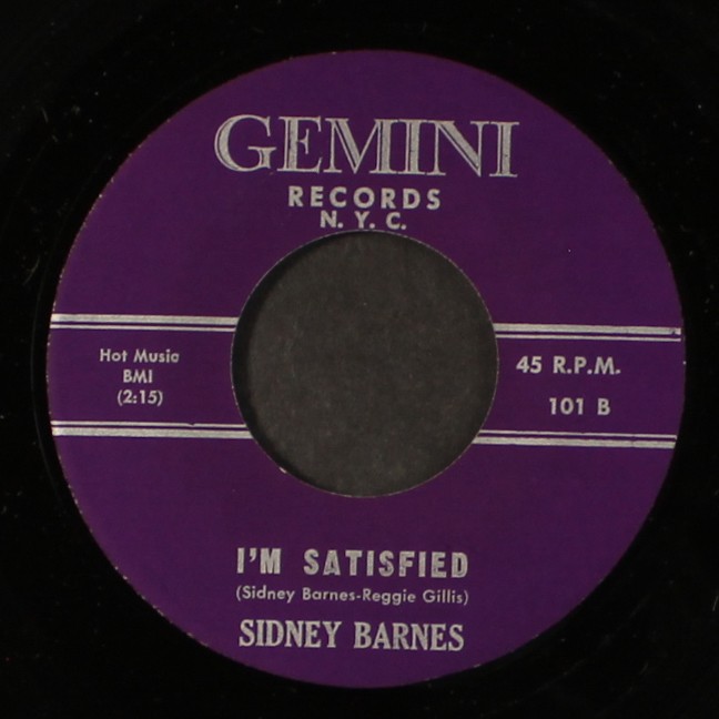 SIDNEY BARNES: wait / i'm satisfied GEMINI 7" Single 45 RPM | eBay