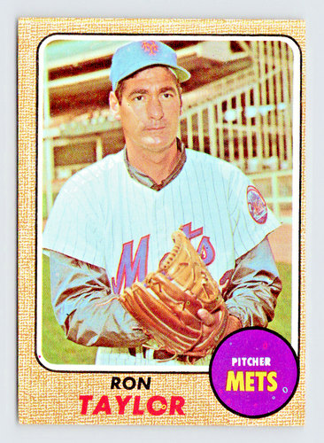 1968 Topps Card, #421 Ron Taylor, New York Mets, Canadian Hall of Fame ...