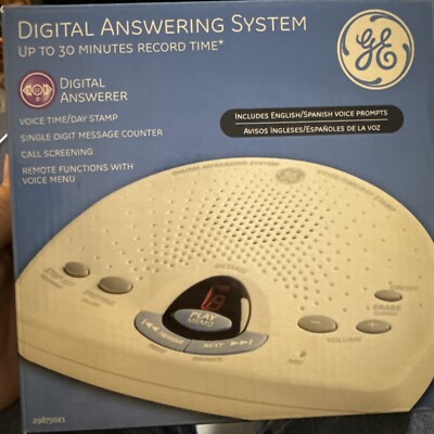 GE Digital Messaging System English/Spanish Answering Machine Model ...