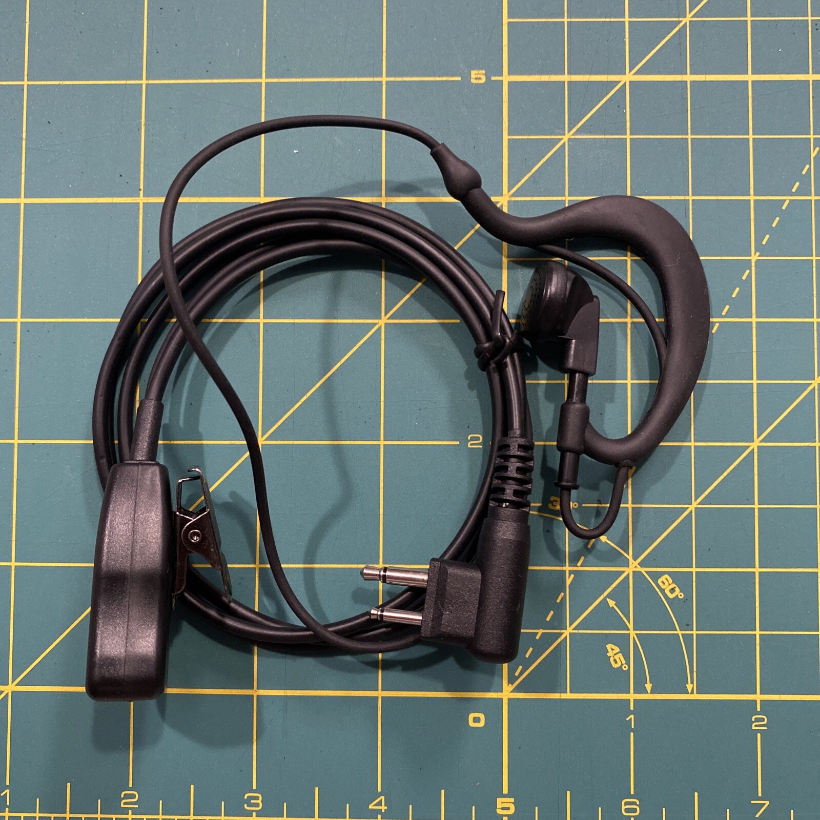 G Shape Police Earpiece Headset PTT Mic Motorola Radio Cp040 Cp200 Xtni ...