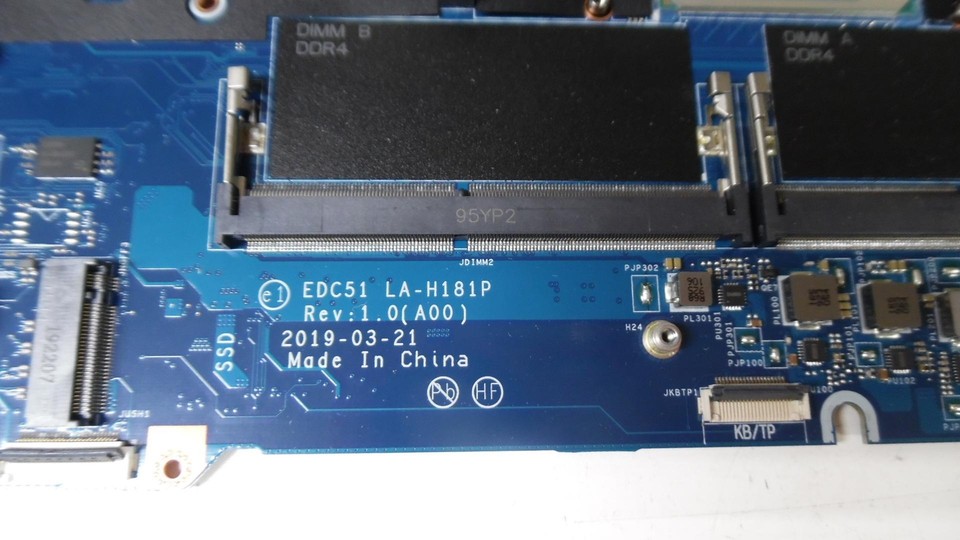 DELL LATITUDE 5501 INTEL CORE I5-9400H CPU LAPTOP MOTHERBOARD - D9D89 ...