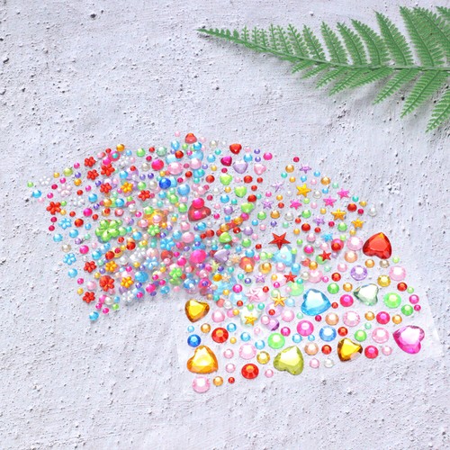 5 Sheets Stickers Rhinestone Crystals for Crafts Child Phone Beads ...
