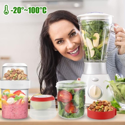 Reusable Yoghurt Pots 560ml Oats Jars New Breakfast On The Go Cups ...