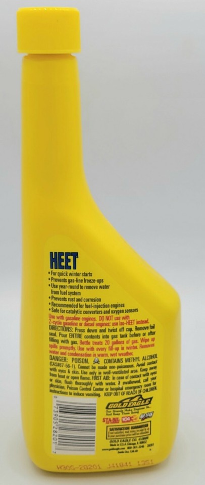 HEET 28201 Gas Line Antifreeze and Water Remover, 12 Fl oz. Bottle | eBay