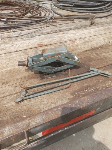 VINTAGE AUTOMOTIVE, SHOP, SCISSOR JACK, SCREW JACK, WITH HANDLE, WORKS ...