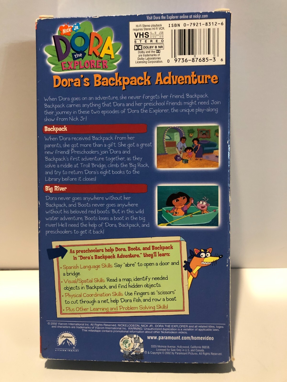 Dora the Explorer - Doras Backpack Adventure (VHS, 2002) 97368768536| eBay