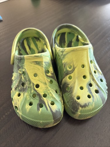 Crocs Boys Size C13 Clog Green Marble | eBay