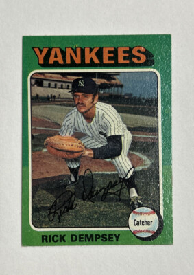 1975 Topps Baseball Rick Dempsey New York Yankees Mini Card #451 | eBay