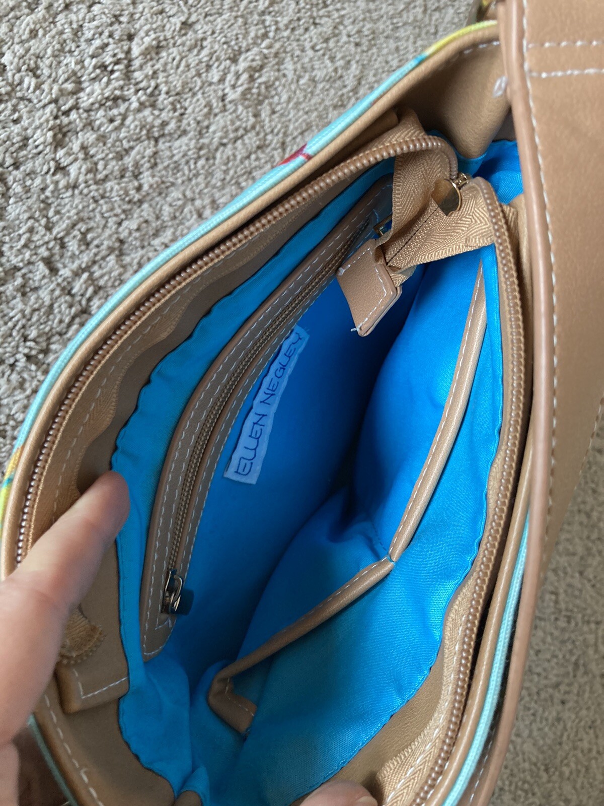 Ellen Negley Shoulder/Cross Body Bag Purse Lighthouse Design Zippered ...