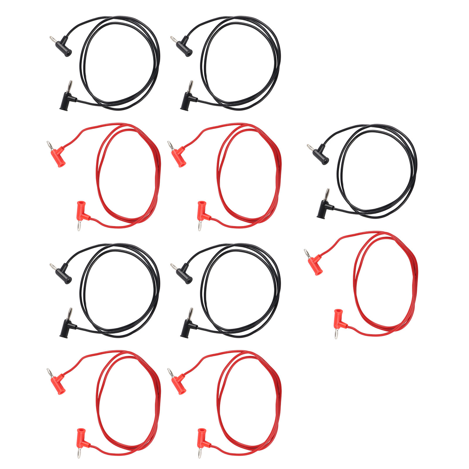 5 Sets 4mm Banana Plug Test PVC Brass Core Wire Male To Male Test Cable ...