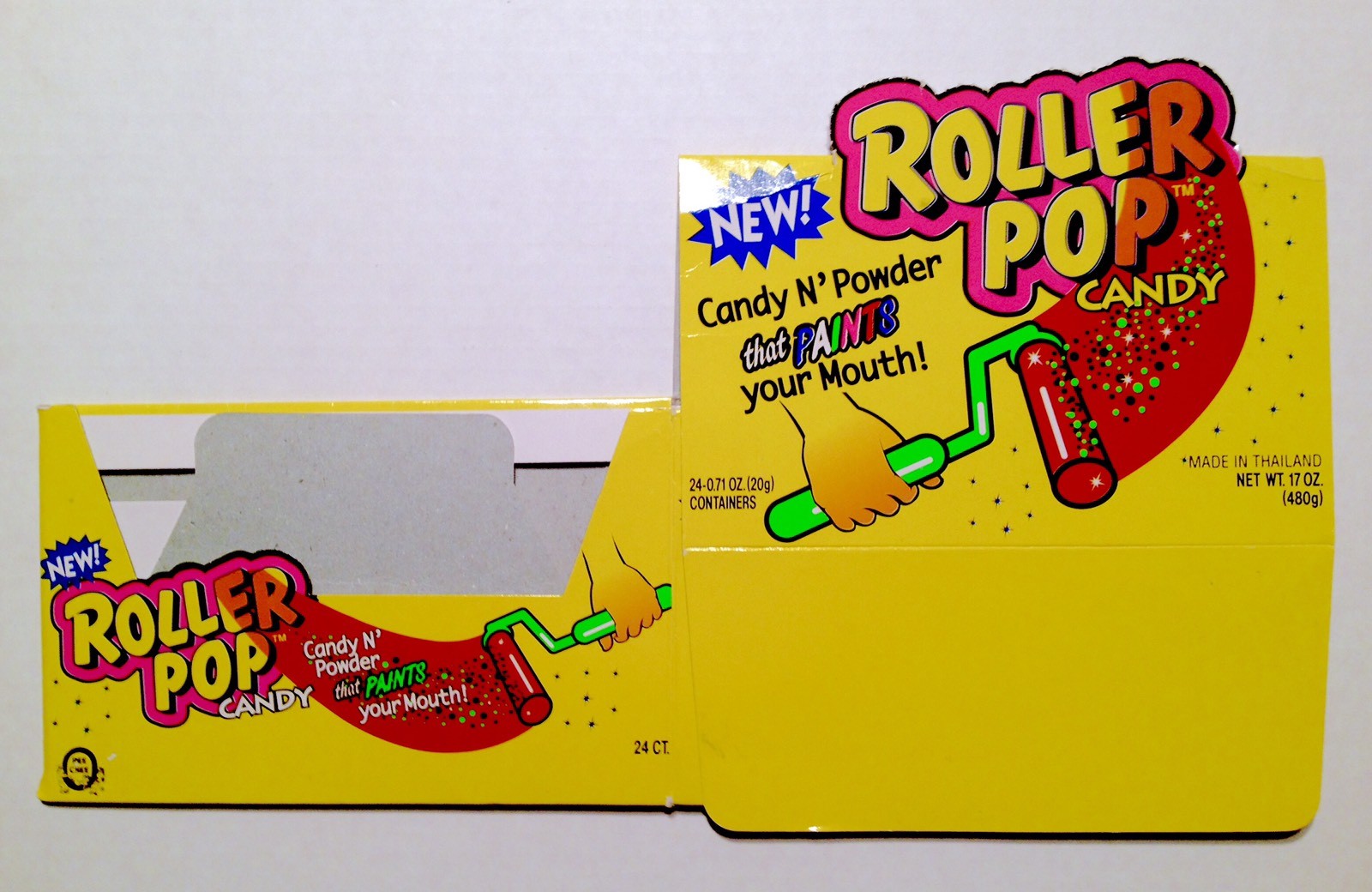 Vintage 1994 Topps ROLLER POP Candy Display Box bubble gum container ...