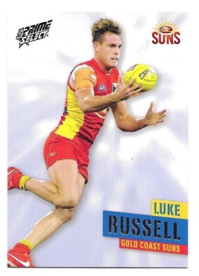 2013 AFL SELECT PRIME GOLD COAST SUNS LUKE RUSSELL COMMON BASE CARD ...