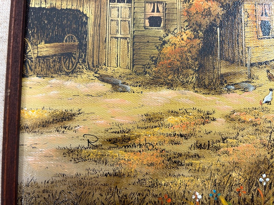 Richard R.Smith original painting Folk art-style AMERICAN SCHOOL 20th ...