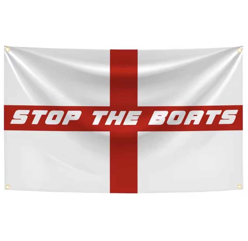 STOP THE BOATS Flag – Union Jack or England Flag – Political Banner ...