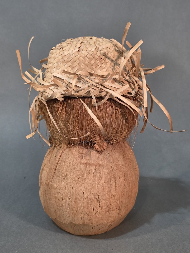 Vintage '70s Souvenir Carved Coconut Head Tropical Tiki Bar Decor | eBay