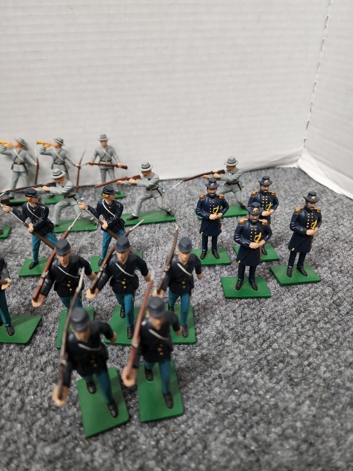 Blue Box Metal Civil War US Union/Confederate Soldier Figurines LOT of ...