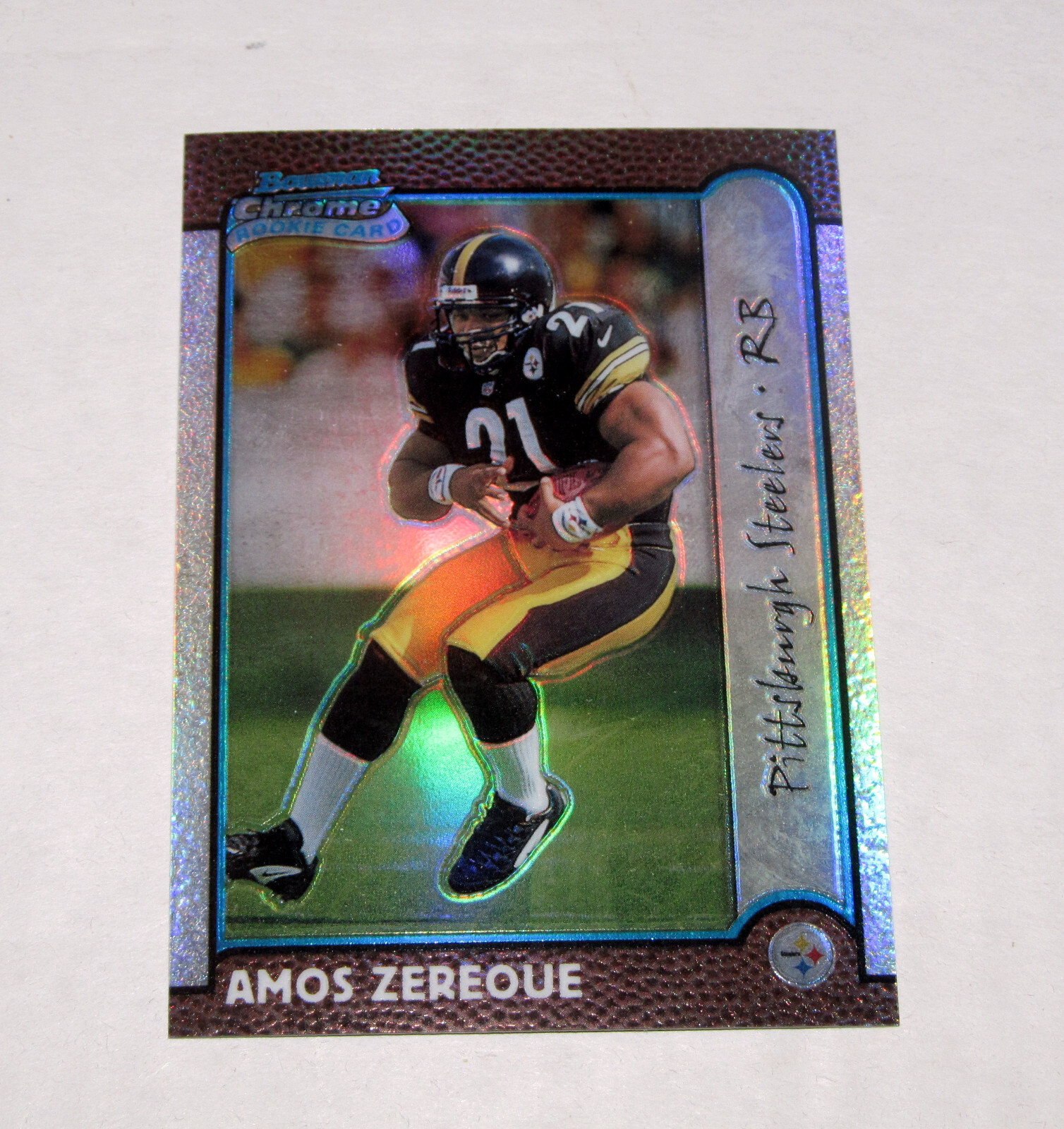 1999 Bowman Chrome Refractor 170 Amos Zereoue Rookie RC Steelers | eBay