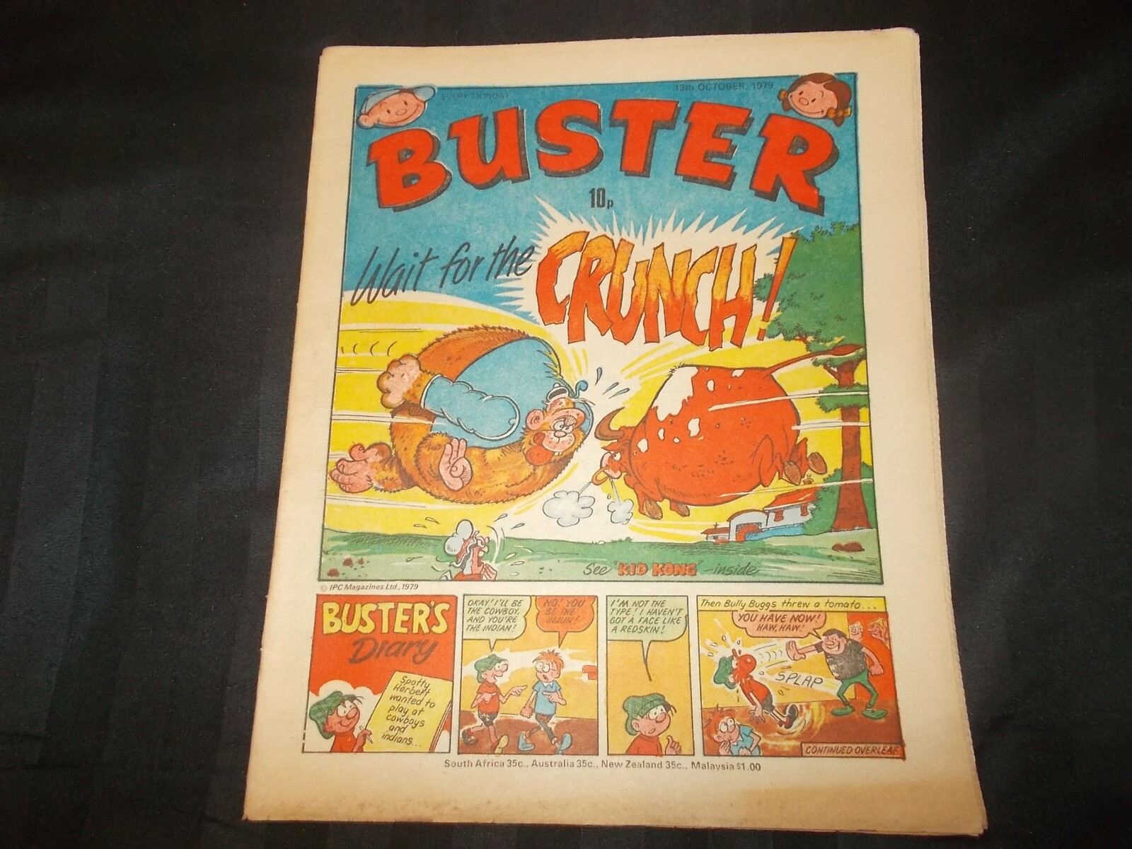 BUSTER Comic 13th October 1979 Spotty Herbert Plays Cowboys and Indians ...