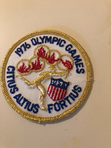 1976 Olympic Games Citius Altius Fortius USA Embroidered Patch Torch ...