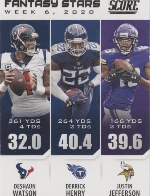 2021 Score - Fantasy Stars Derrick Henry, Justin Jefferson, Deshaun ...