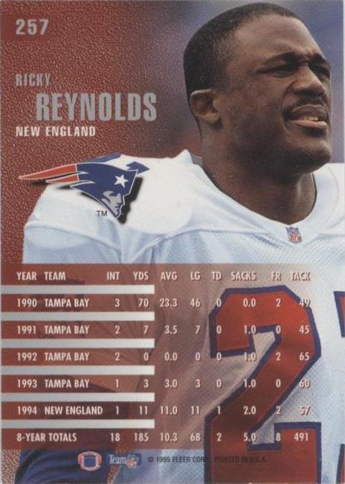1995 Fleer Ricky Reynolds #257 for sale | eBay
