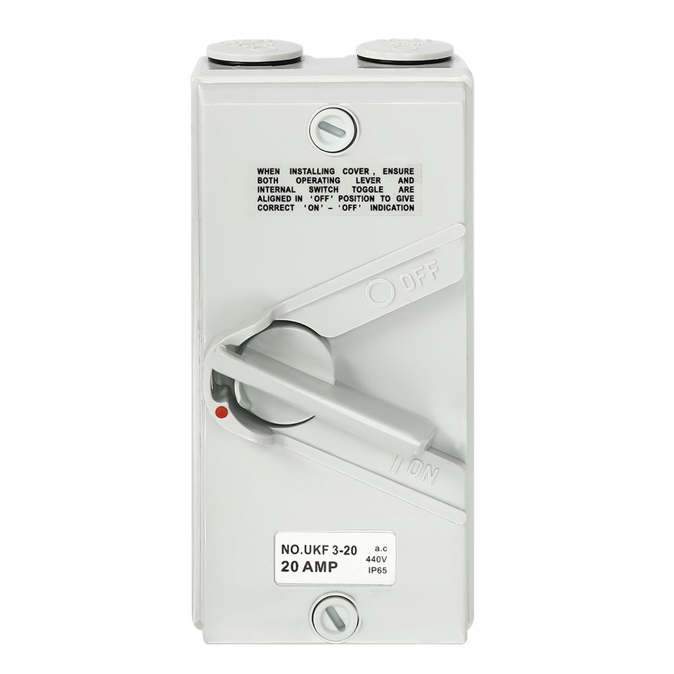 440V 20A 3 Pole Wall-Mounted Isolation Switch Waterproof Safety ...